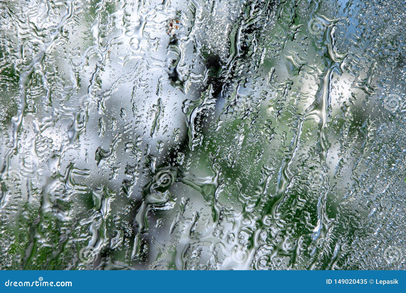 The Texture of the Raindrop is Reflected on the Mirror Surface 6 Stock ...