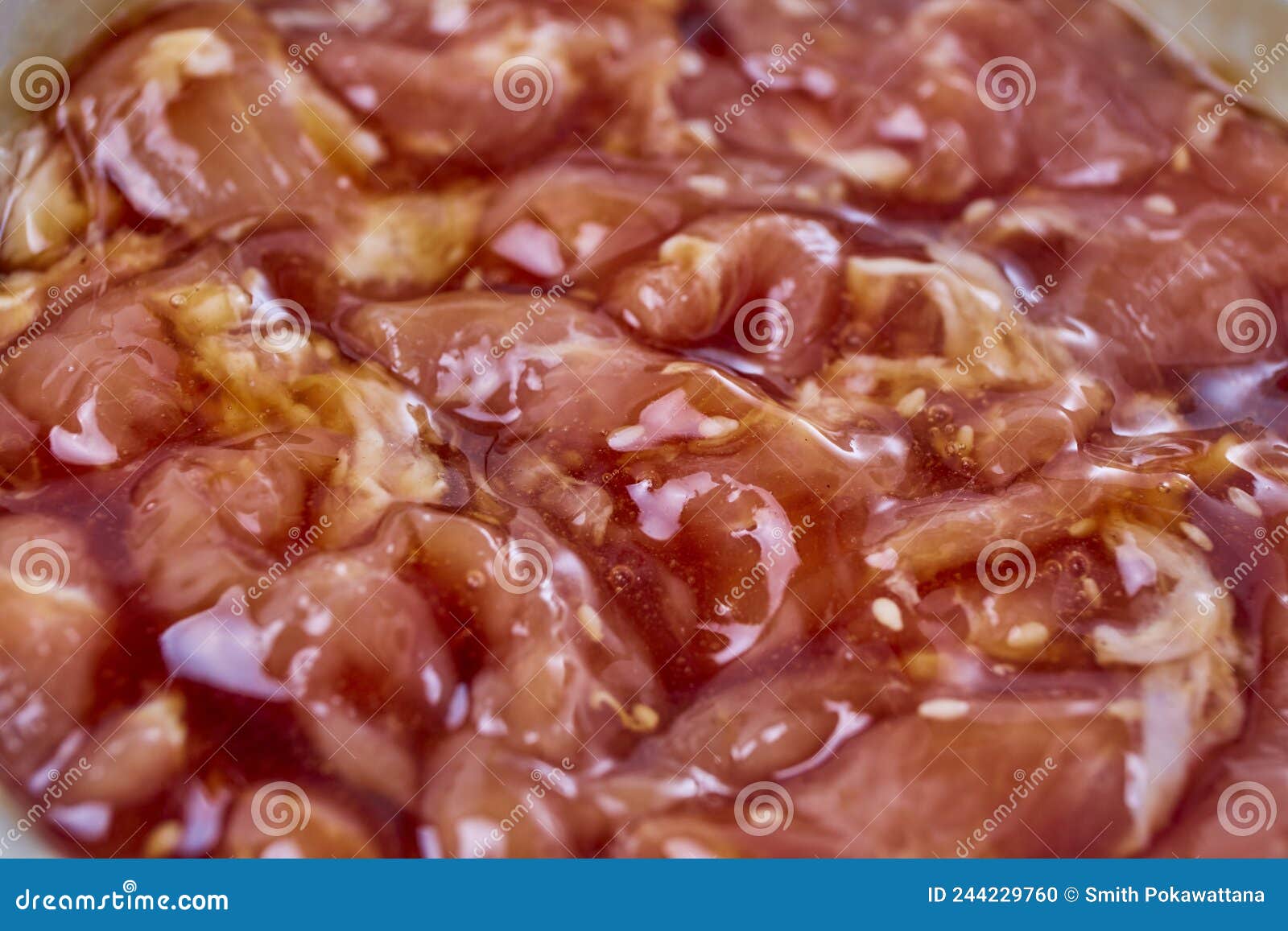 Texture of Raw Pork Cook with Sauce Sliced Stock Photo - Image of ...