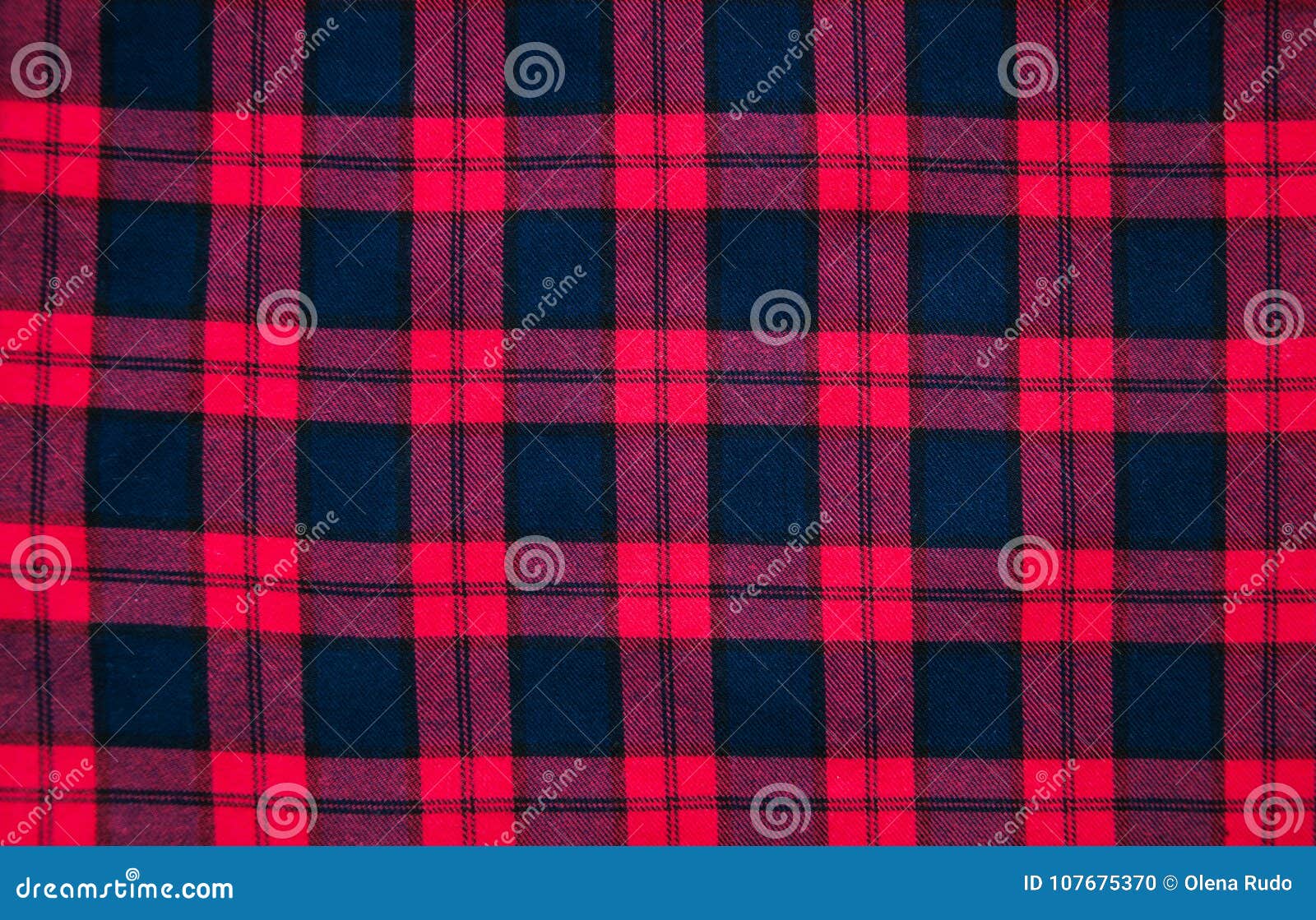 Texture of Red Black Checkered Fabric Stock Photo - Image of color ...