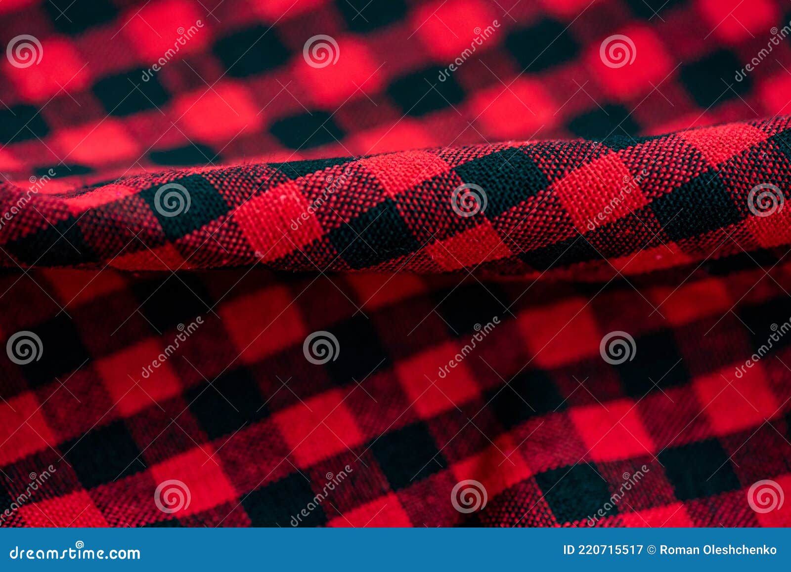 Texture of Red Black Checkered Fabric Pattern Background Stock Image ...