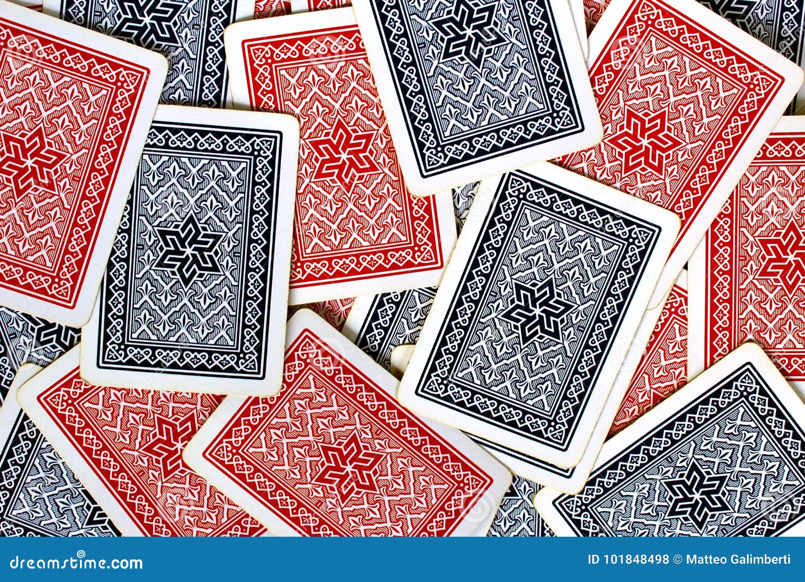 Texture of Red and Blue Playing Cards Back Stock Photo - Image of ...