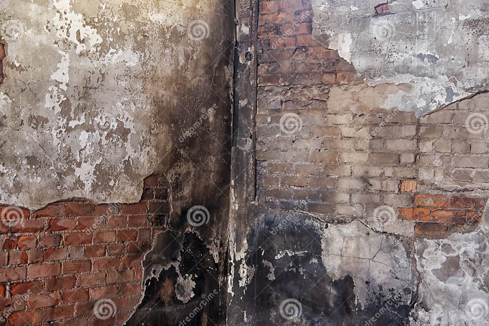 Corner texture burned wall stock photo. Image of architecture - 174234028