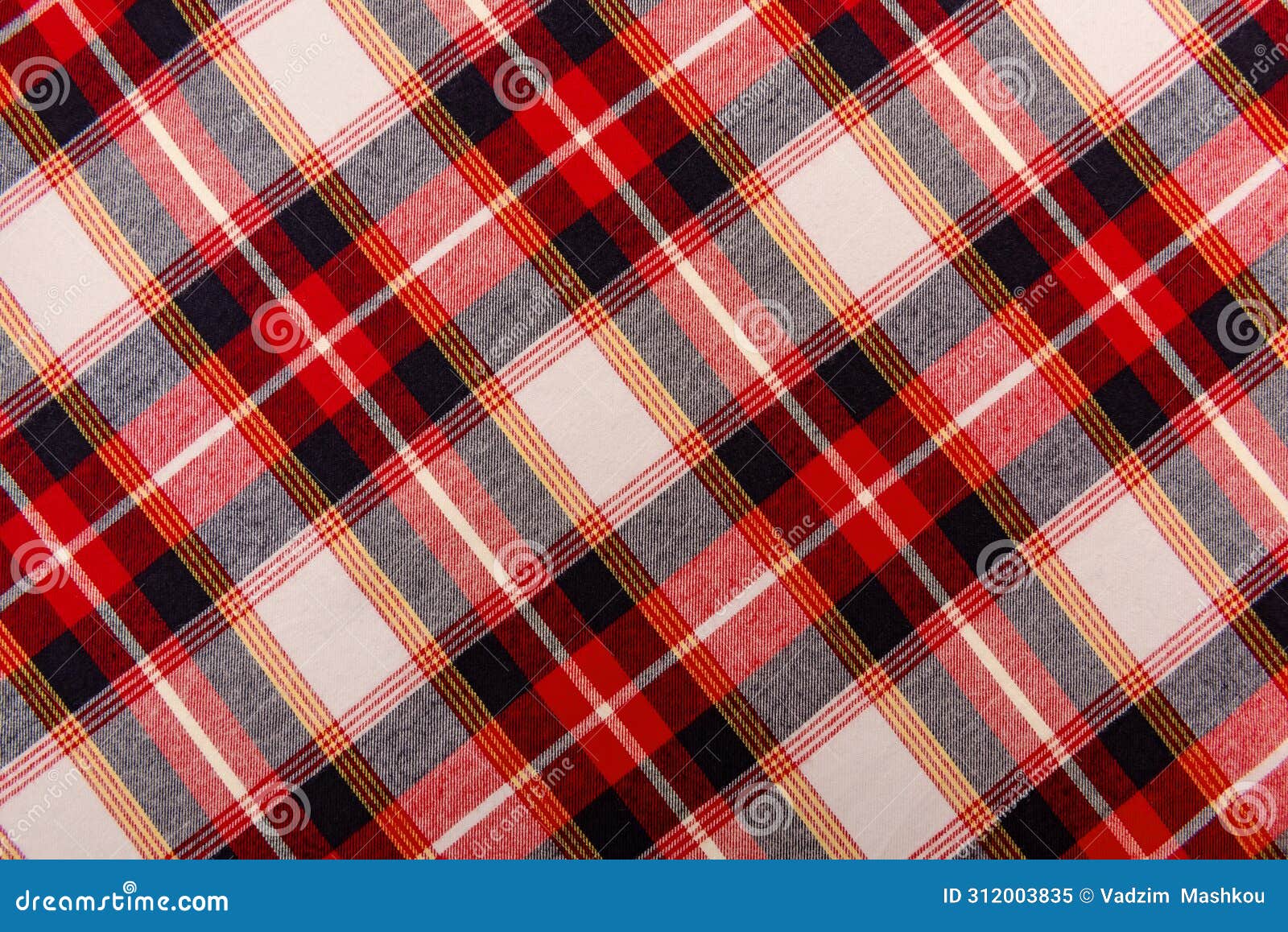 Texture of Red Checkered Fabric. Checkered Cotton Background Stock ...