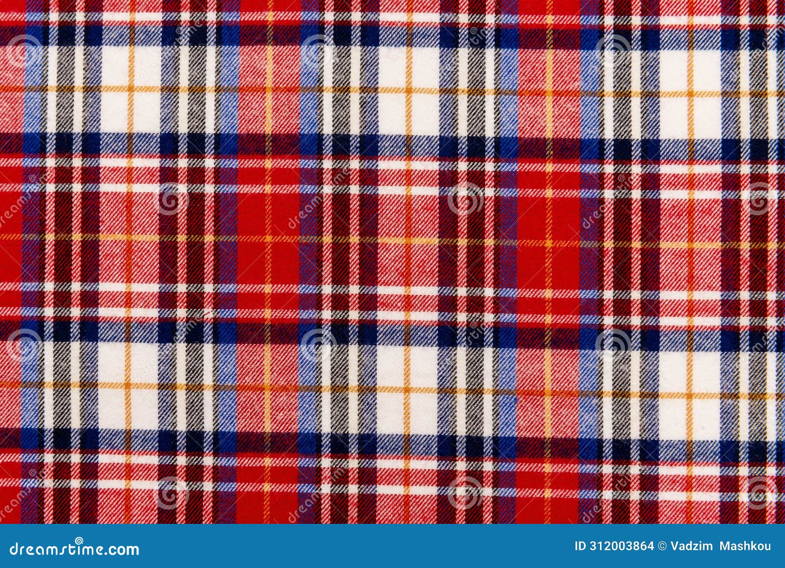 Texture of Red Checkered Fabric. Checkered Cotton Background Stock ...
