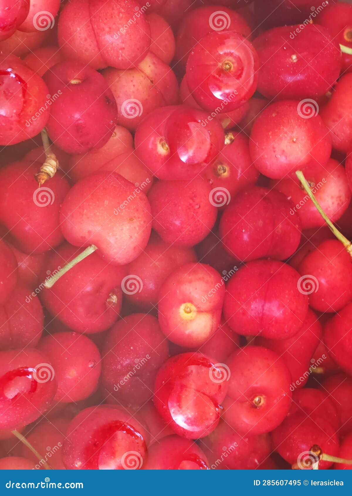 Texture of Red Cherries, Summer Fruits Stock Image - Image of summer ...