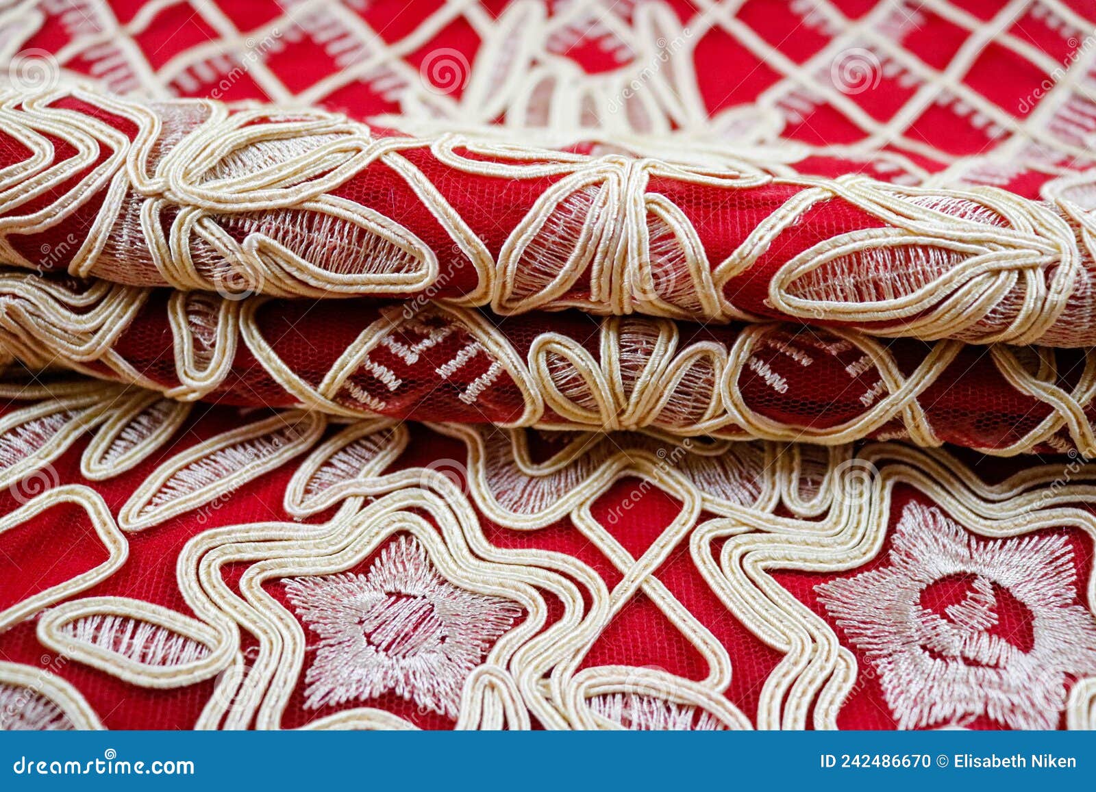 Red Cloth Texture with Pattern Stock Photo - Image of cardboard ...