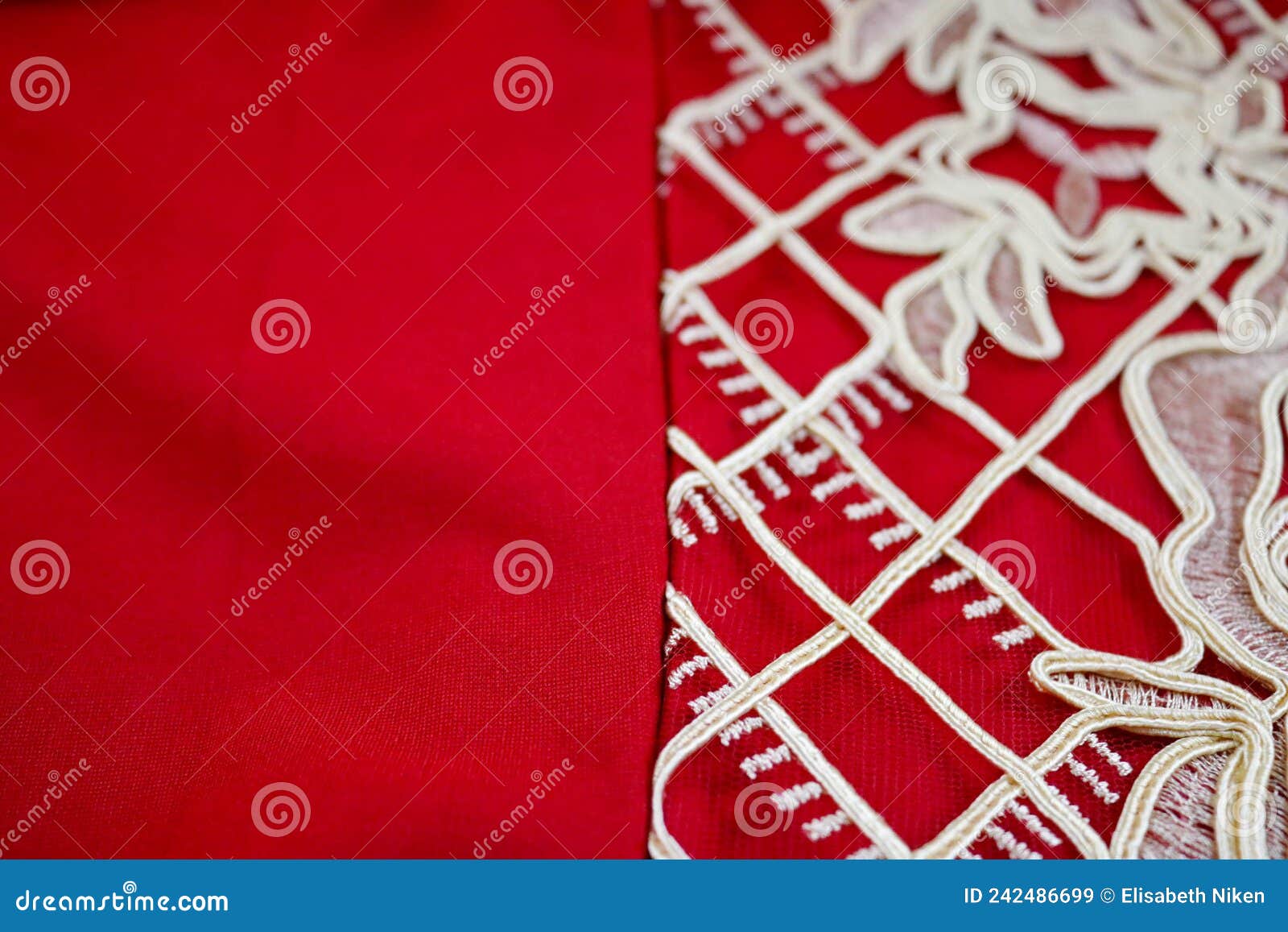 Red Cloth Texture with Pattern Stock Image - Image of badge, craft ...