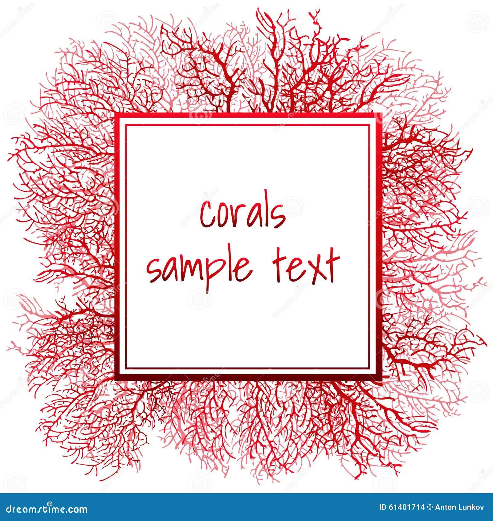 Texture of Red Coral and Frame for Text Stock Vector - Illustration of ...