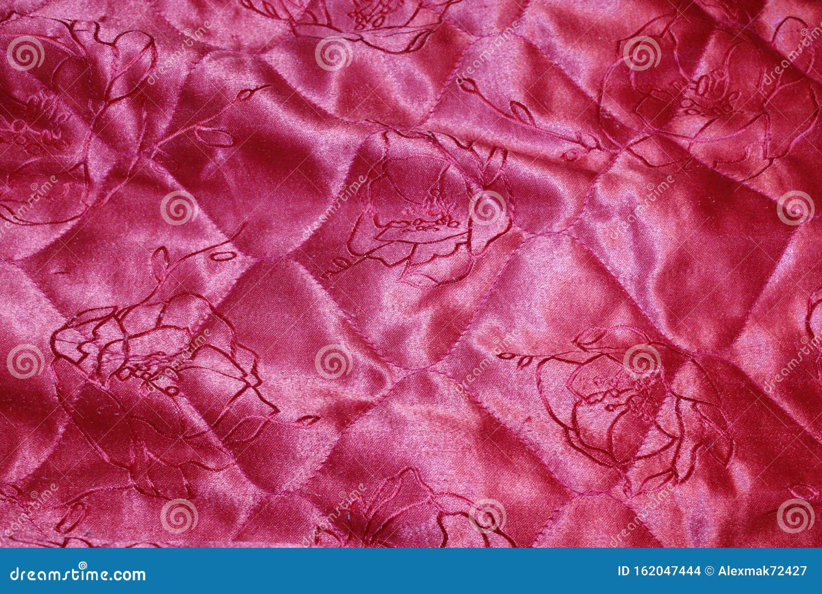 Texture on Red Coverlet with a Pattern. Fabric Texture Stock Photo ...