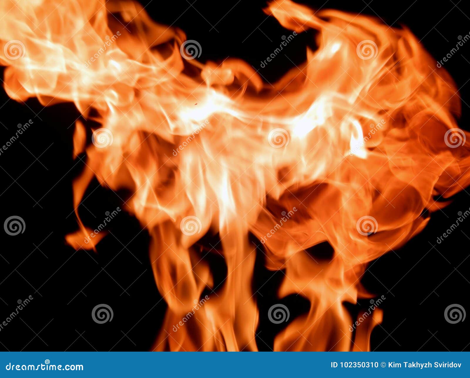 Texture of Red Fire Flame on a Black Background Stock Photo - Image of ...