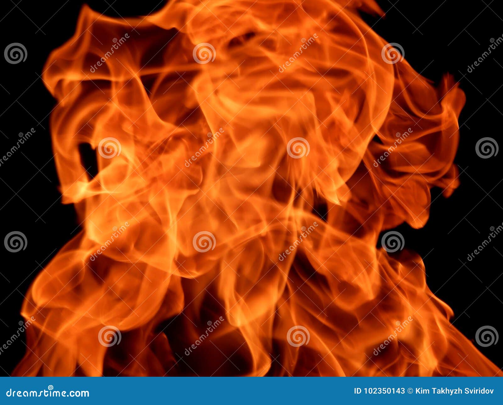 Texture of Red Fire Flame on a Black Background Stock Image - Image of ...