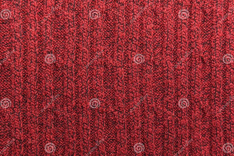 Texture of a Red Knitted Sweater Closeup. Knitted Wool Material Stock ...