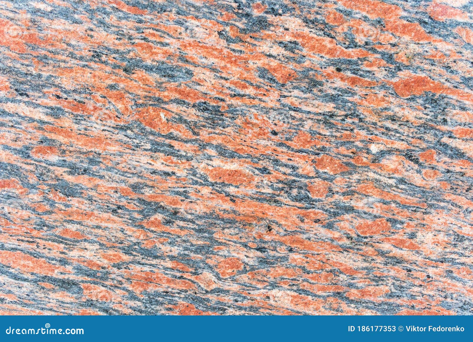 The Texture of Red Natural Processed Stone is Granite. Facing Material ...