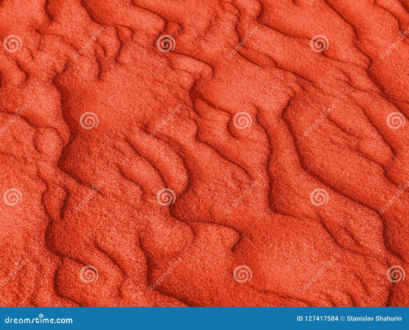 Texture of Red Sand Waves on the Beach or in the Desert. the Ripples of ...