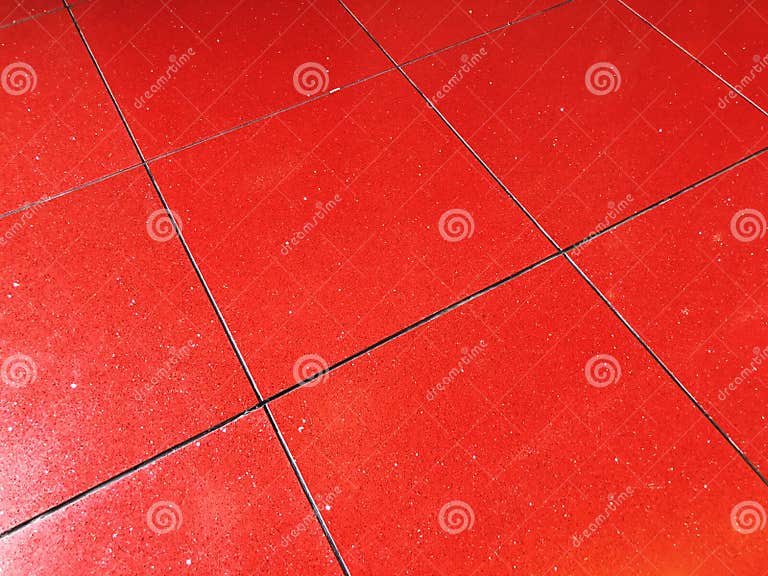 Texture of Red Shiny Tiles on the Floor. Stock Photo - Image of decor ...