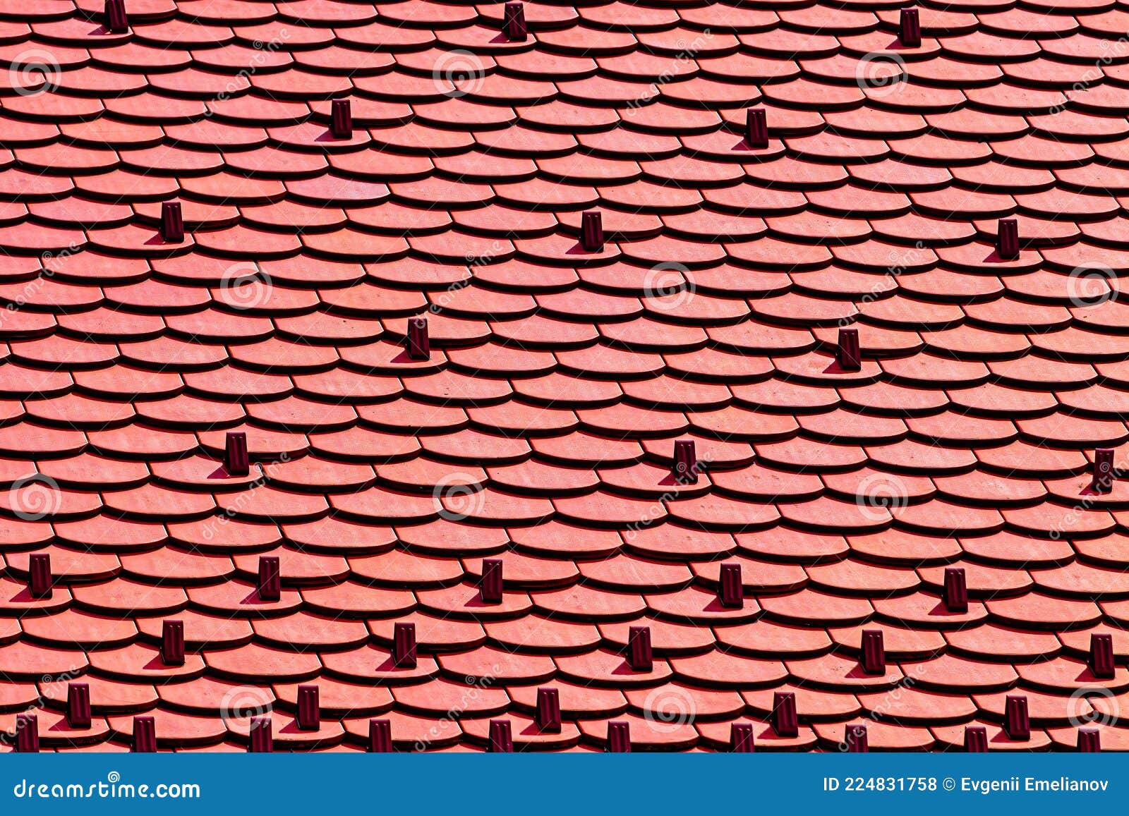 The Texture of Red Tile Roof Covering Stock Photo - Image of tile ...