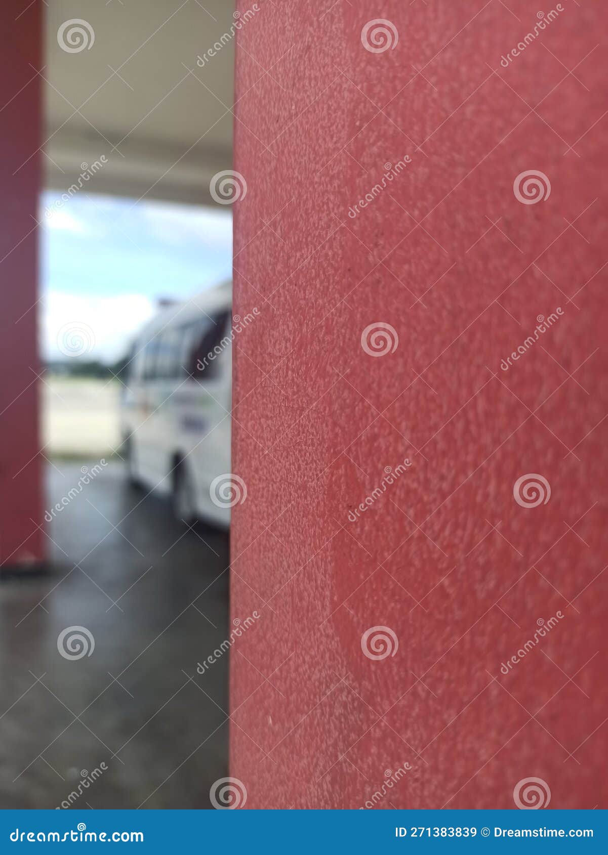 Texture of Red Wall at Side Fire Station Stock Image - Image of white ...