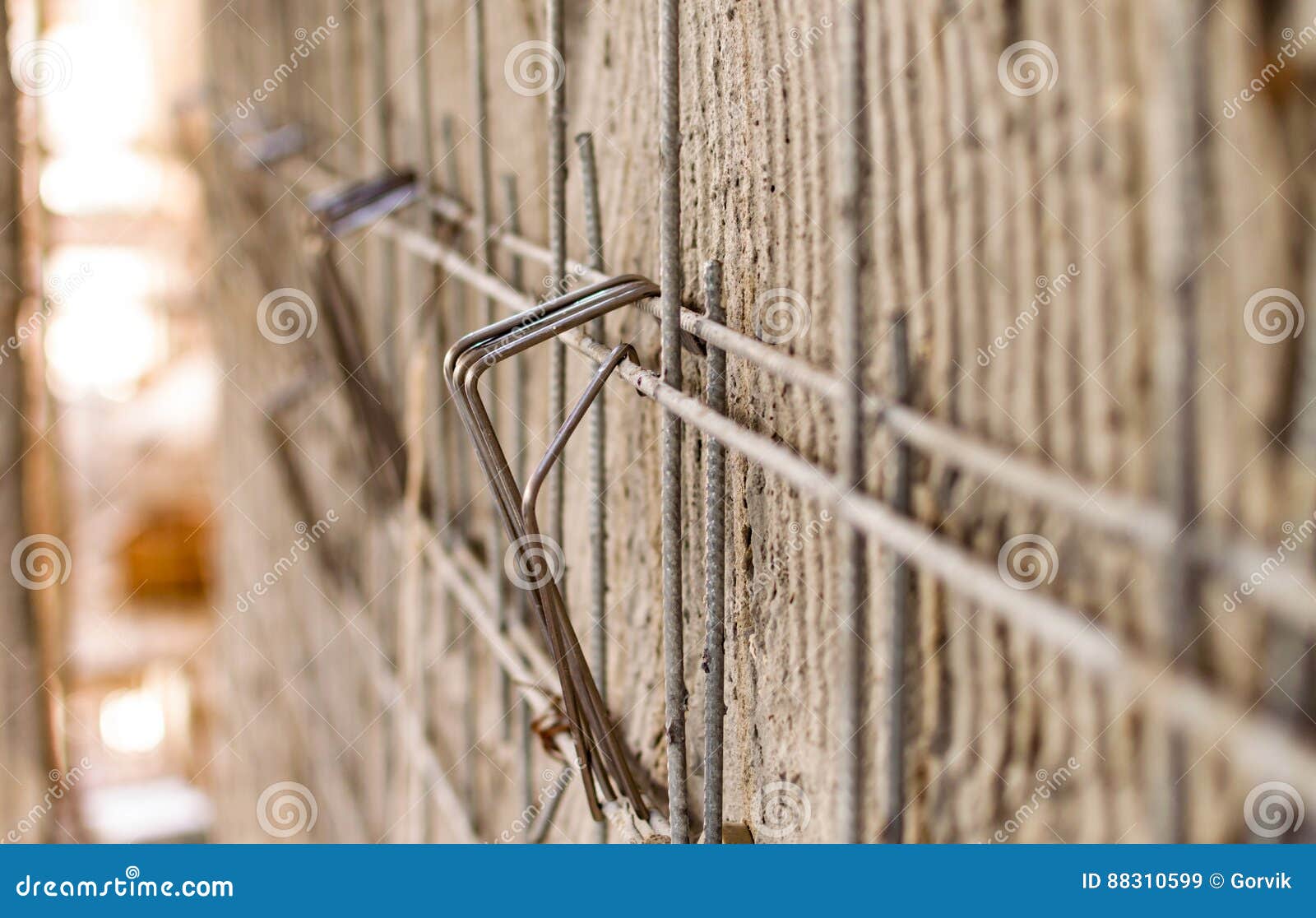 Texture - Reinforced Metal Mesh on a Concrete Wall Stock Image - Image ...