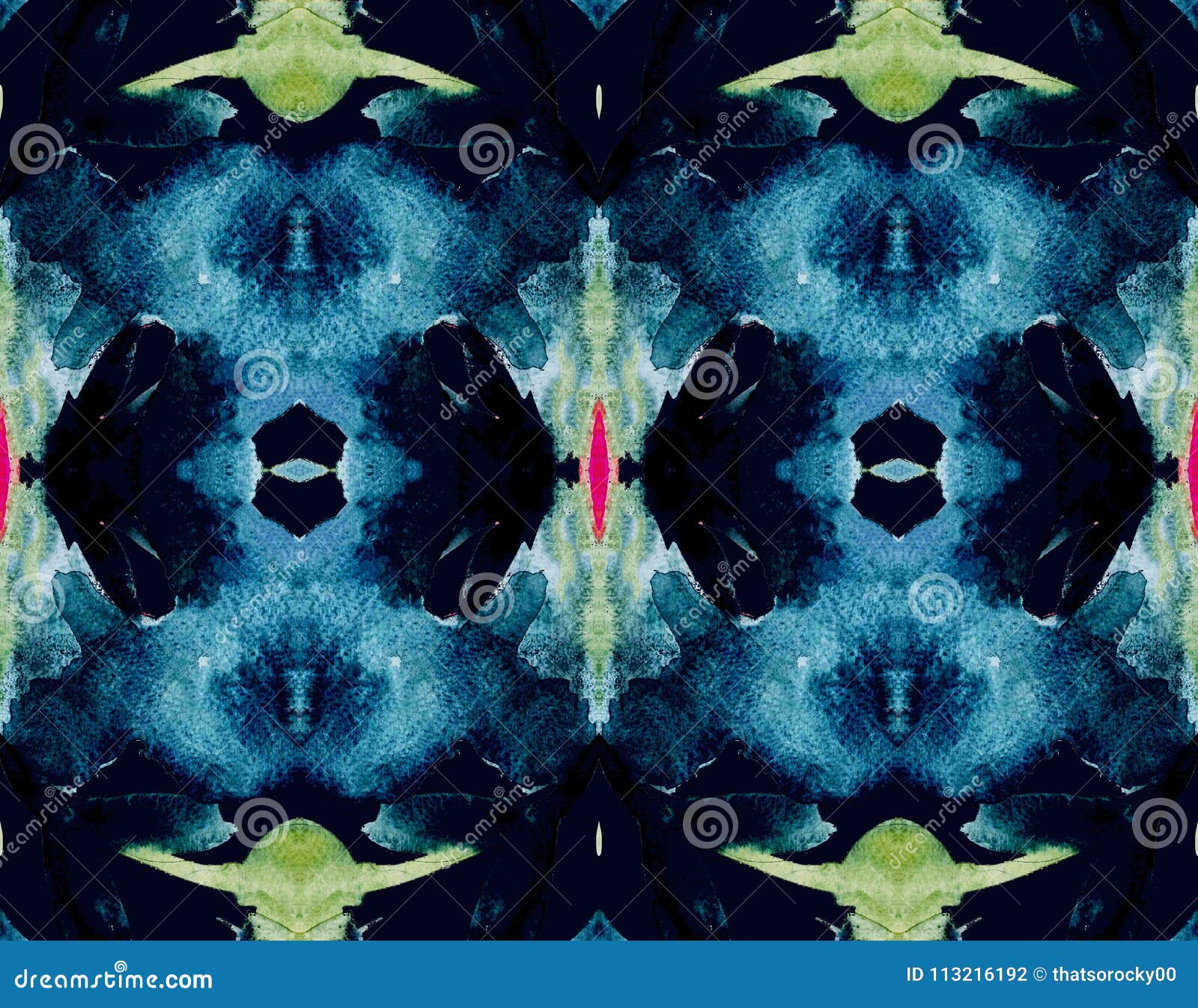 Tye Dye Watercolor Texture Repeat Modern Pattern Stock Illustration ...