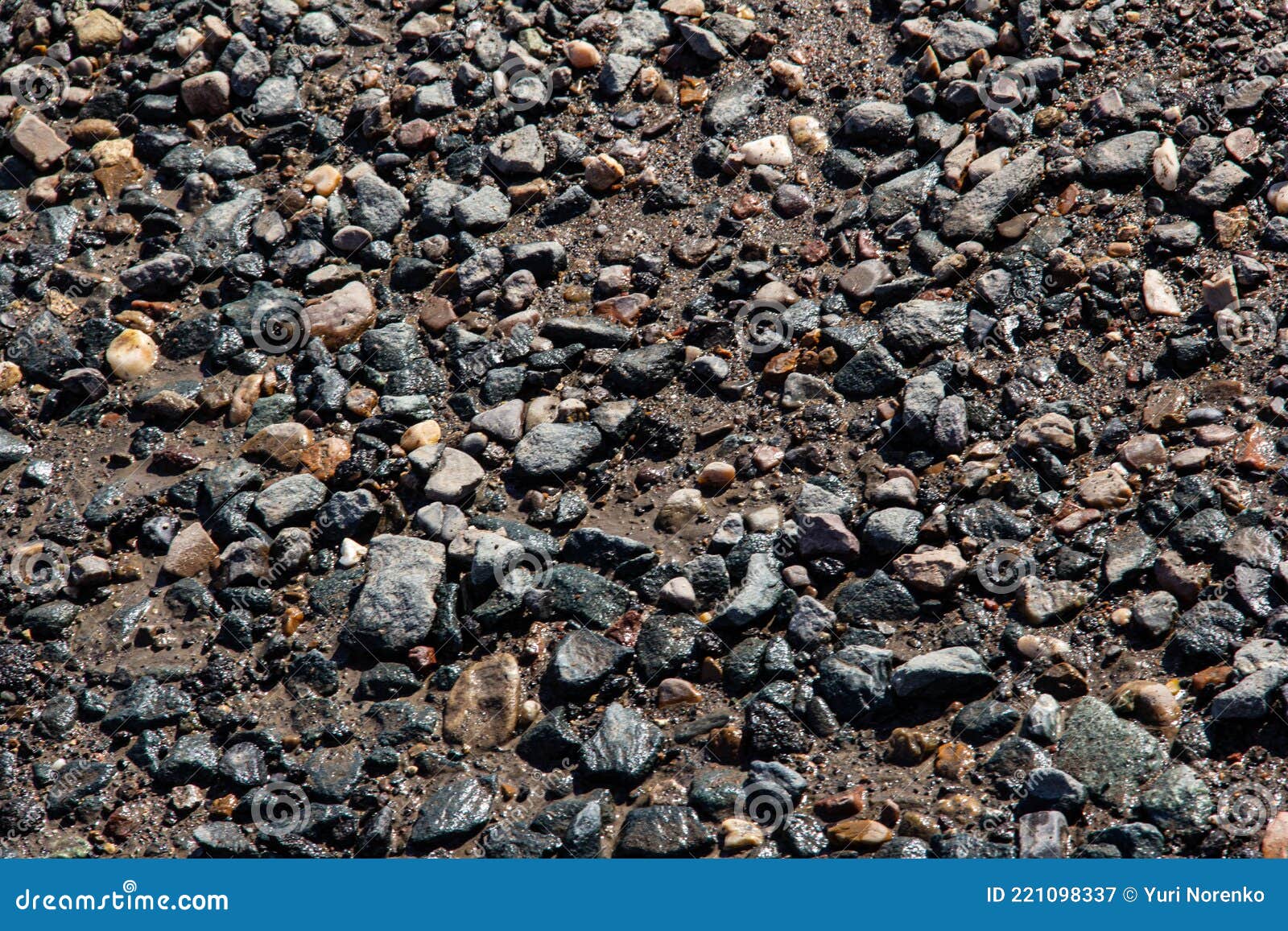 The Texture of the Roadbed Made of Sand and Gravel Mixture Stock Image ...