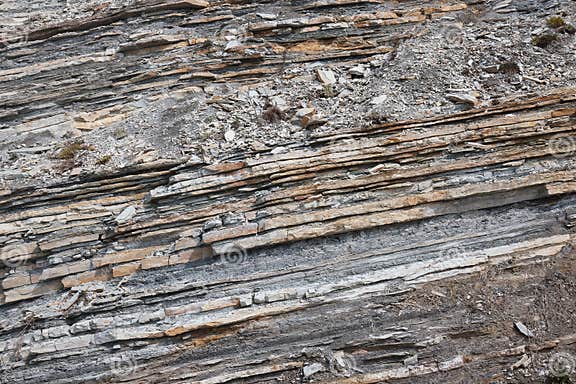 Texture of Rock with Different Rocks, Several Layers of Rock, Close-up ...
