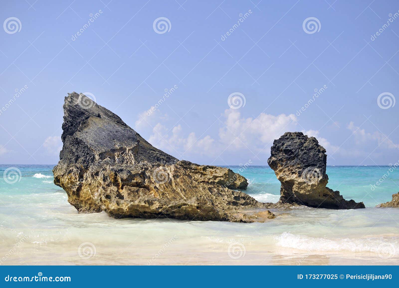 Texture of a Rock at the Pink Beach,Bermuda. Stock Image - Image of ...
