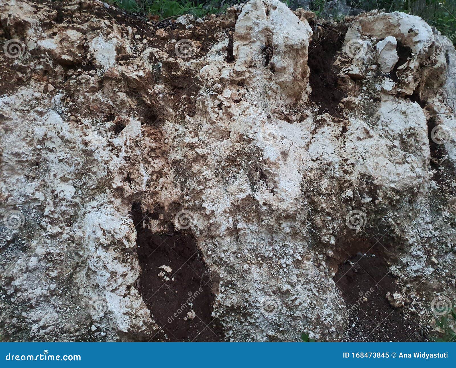 The Texture Rocks and Soil at Gunung Kidul Stock Image - Image of ...