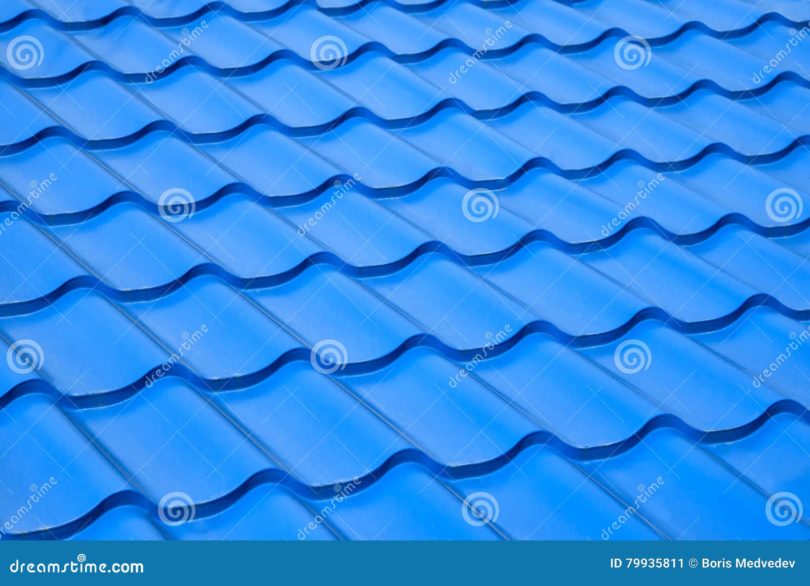 The Texture of the Roof Tiles Blue Color Stock Image - Image of close ...