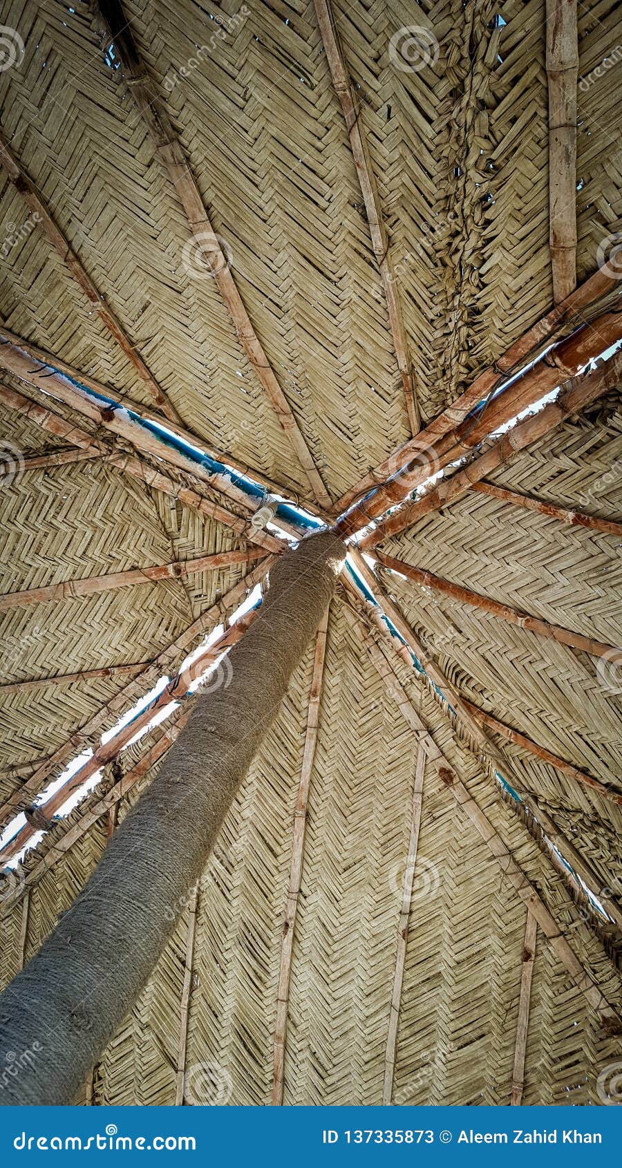 Texture of the Roof of Wodden and Bamboo Made Hut Stock Image - Image ...