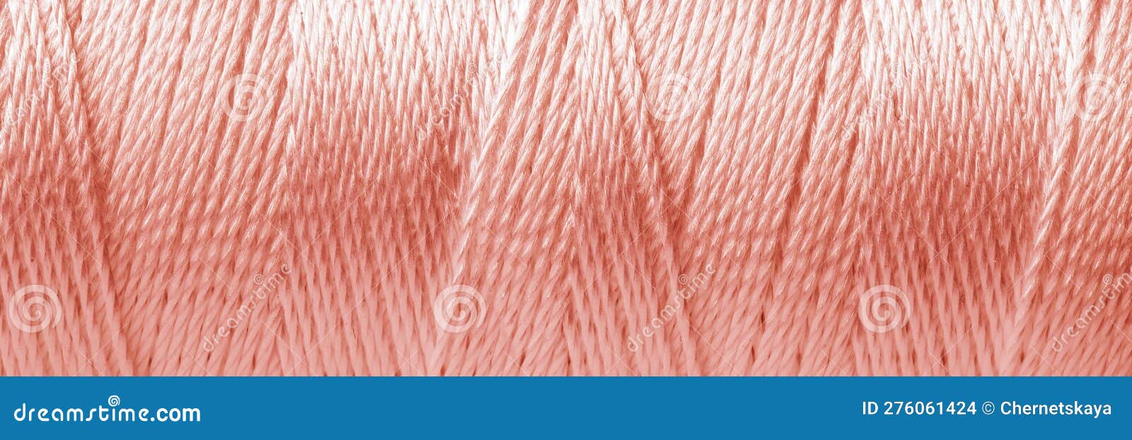 Texture of Rose Gold Thread, Closeup View. Banner Design Stock Photo ...