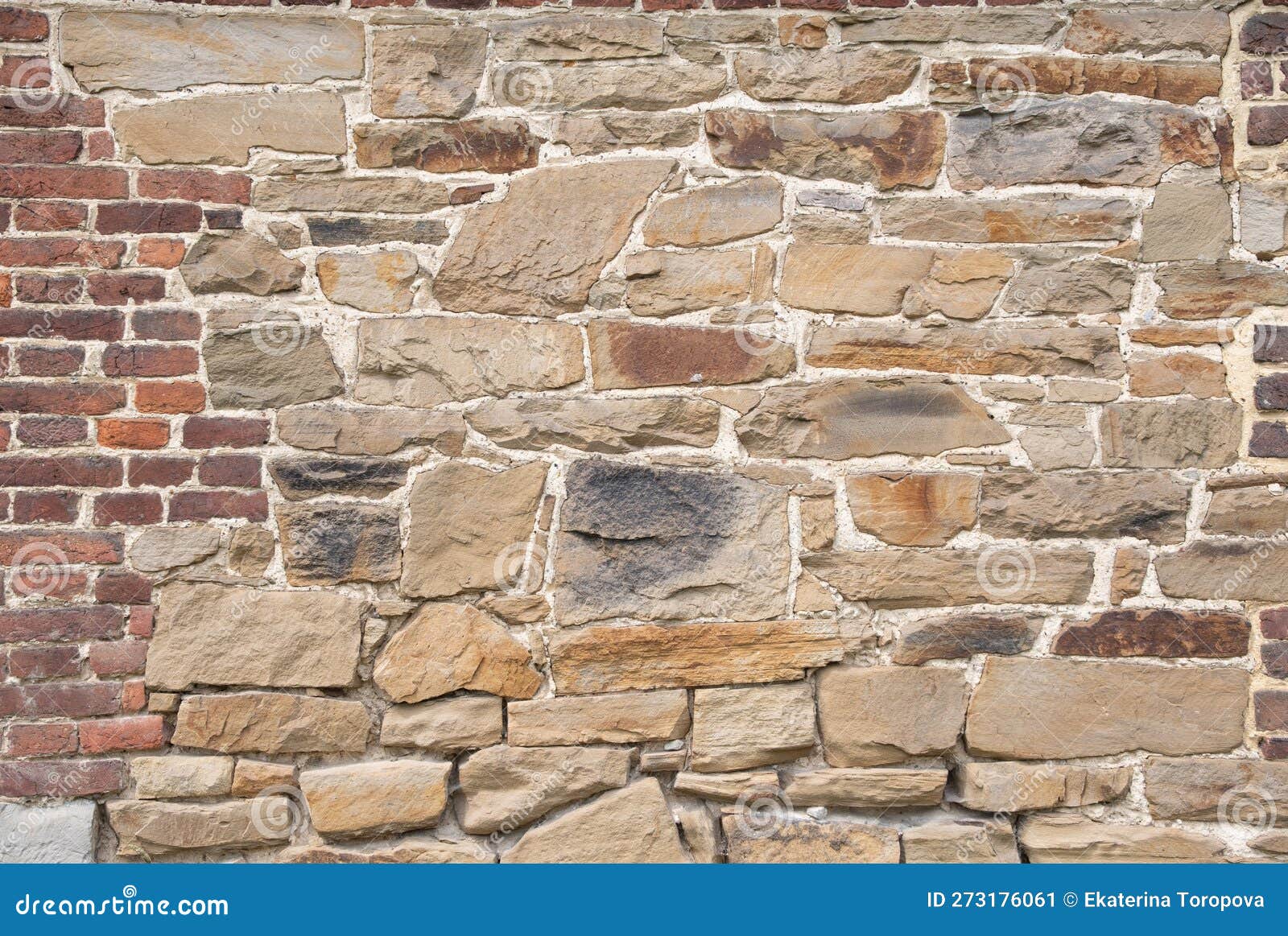 Texture of Rough Masonry Yellow Rough Bricks and Cement between Them, Stone Wall Stock Image ...