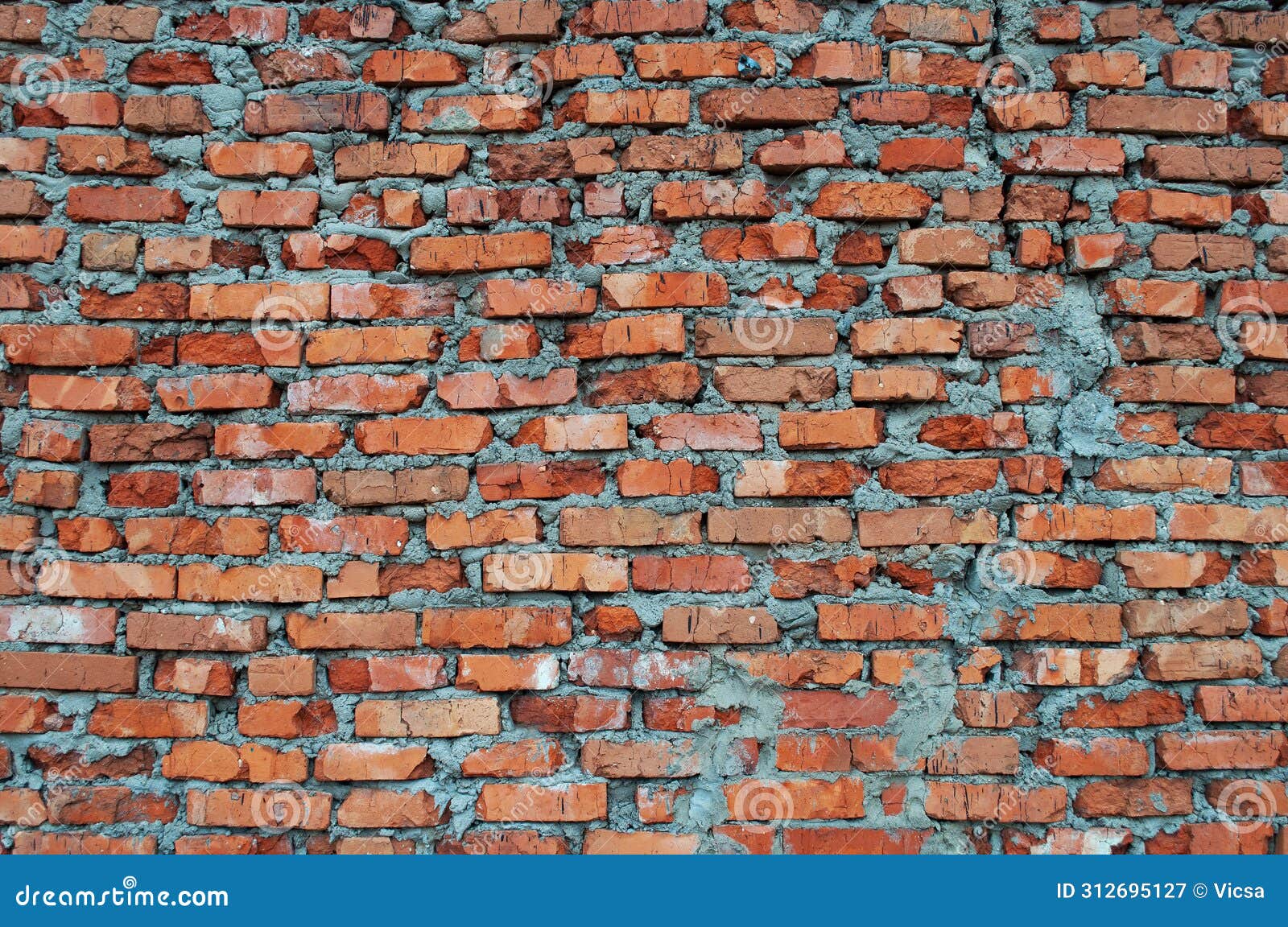 Rough Red Brick Wall Background Stock Image - Image of stonemason ...