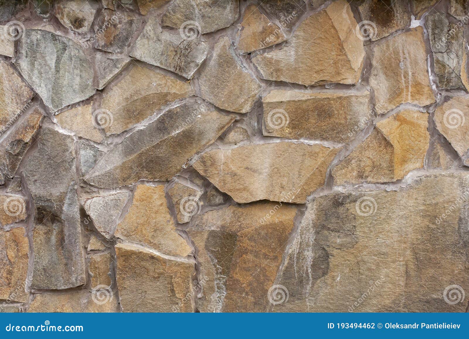 The Texture of Rough Stone. Masonry from Large Boulders. Foundation ...