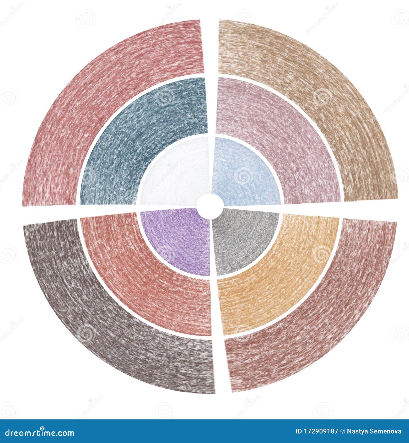 Texture Round Pencil Hand Drawing Light Color Circle Stock Illustration ...