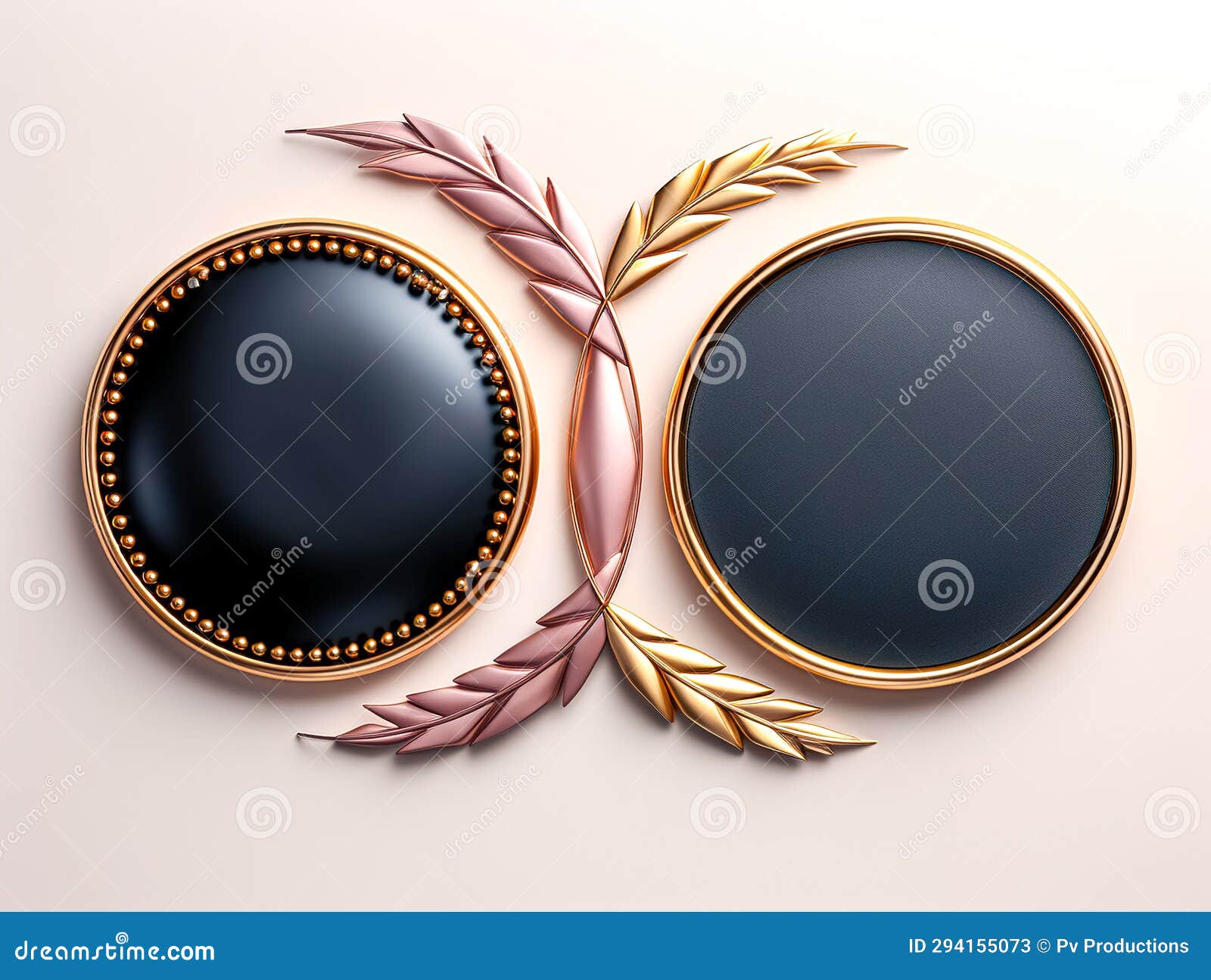 Texture Round Plates Set, Metallic Design for Frames, Palette Design ...