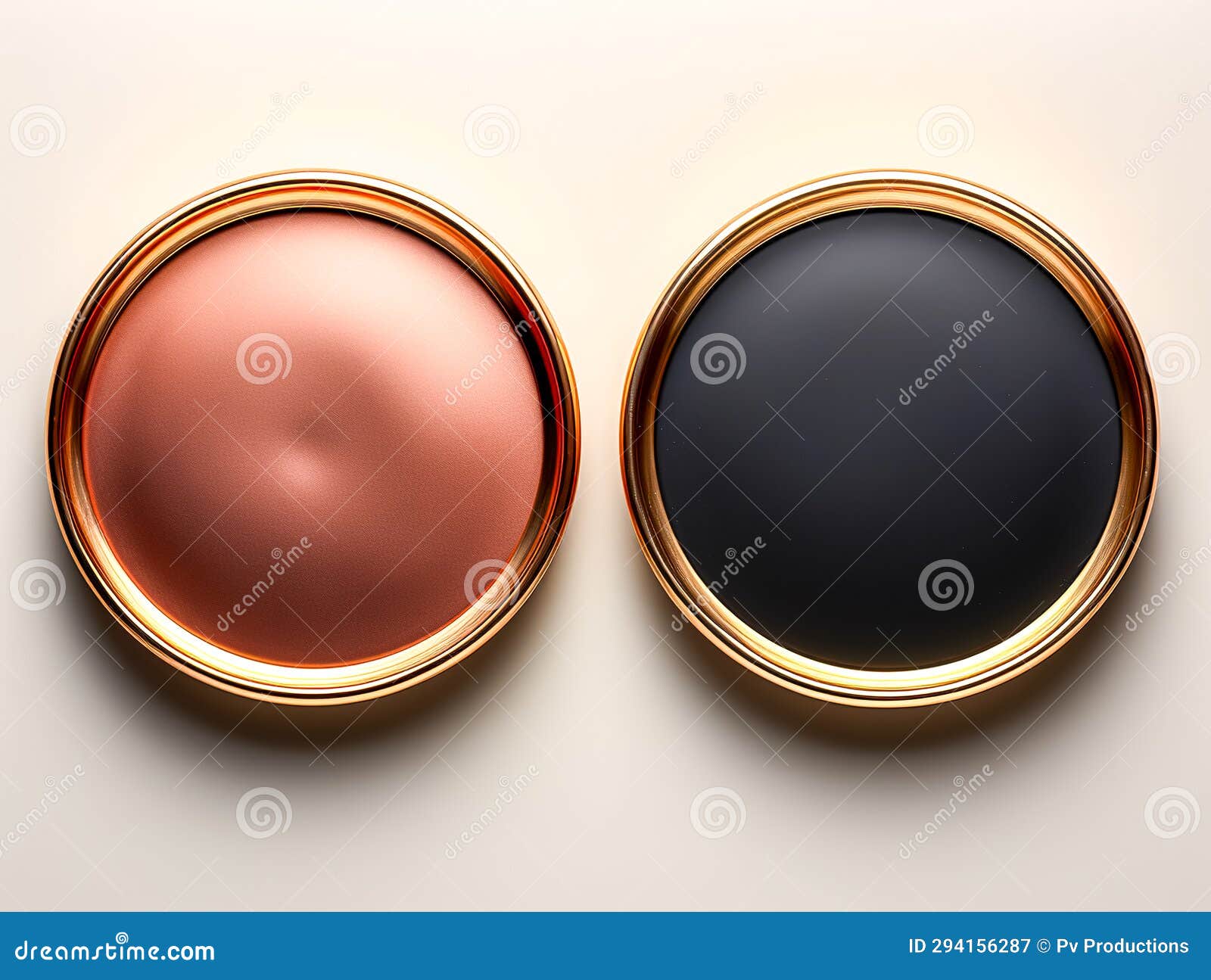 Texture Round Plates Set, Metallic Design for Frames, Palette Design ...