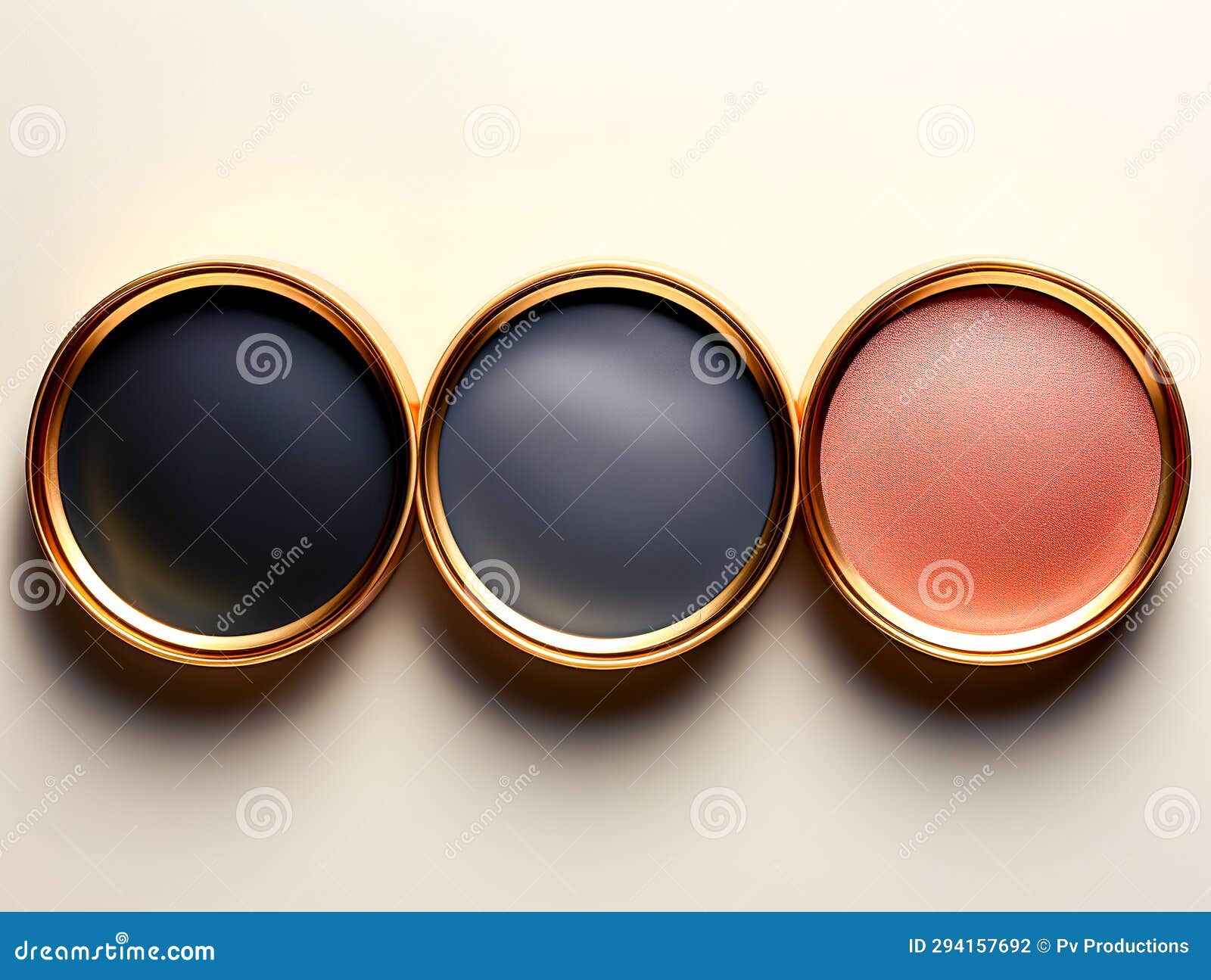 Texture Round Plates Set, Metallic Design for Frames, Palette Design ...