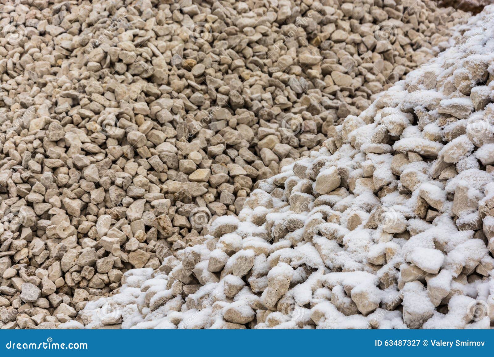 The Texture of the Rubble Covered with Snow. Stock Image - Image of ...
