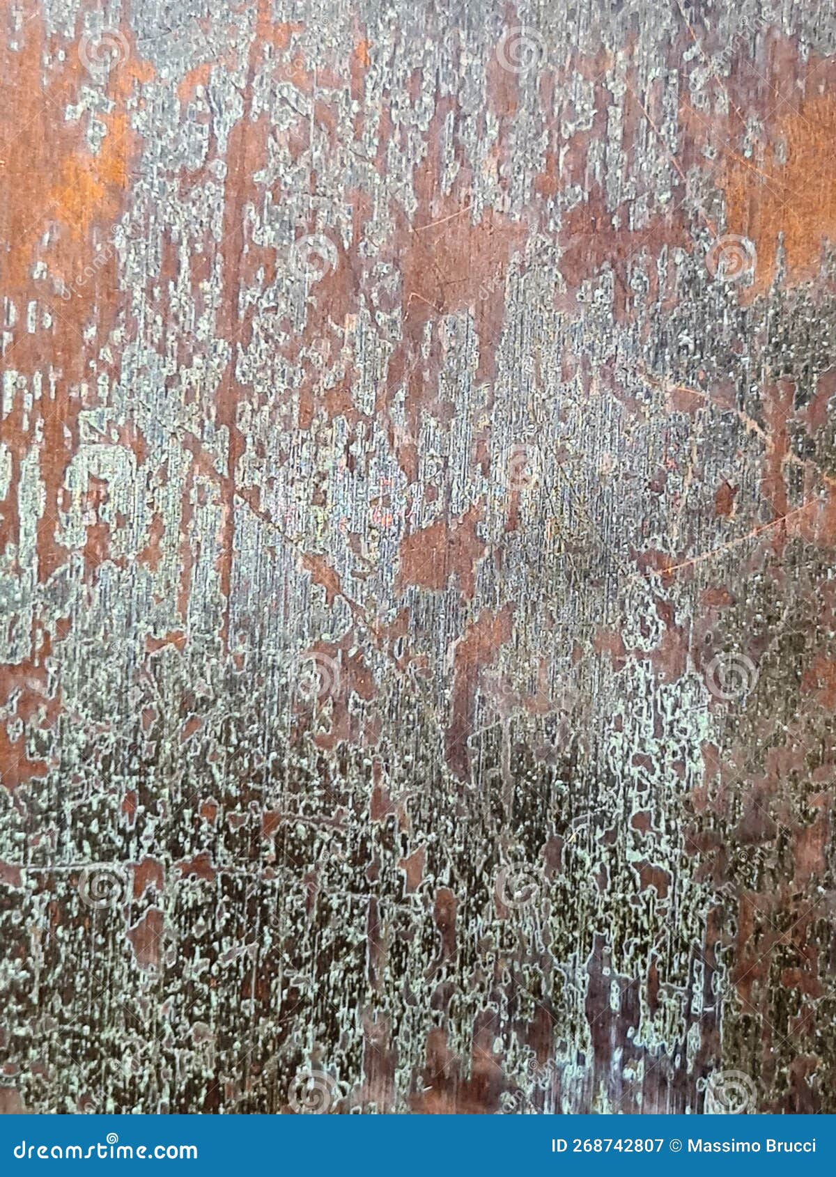 Texture of Ruined Copper Surface Stock Image - Image of retro, design ...