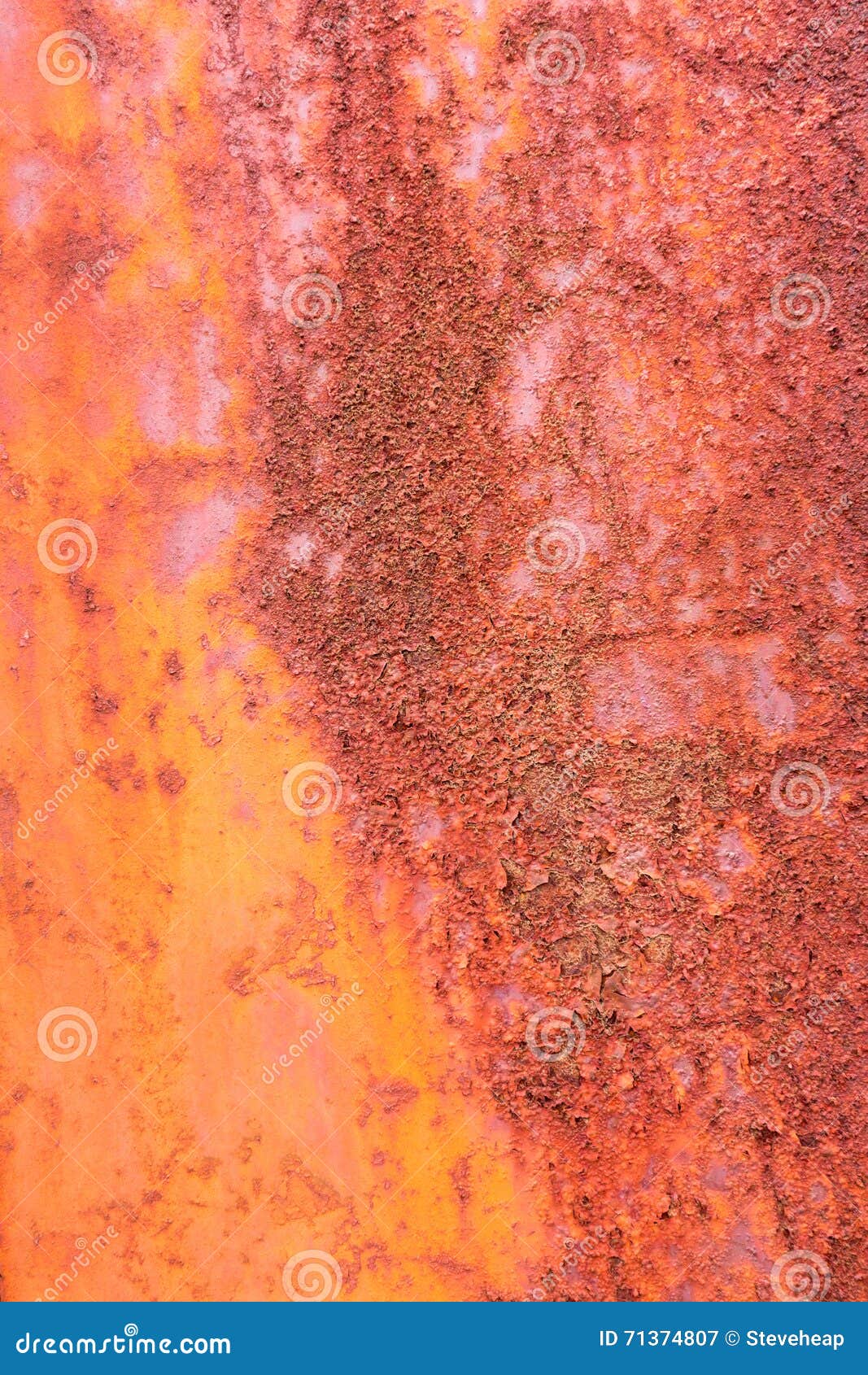 Texture of Rust on Orange Painted Metal Stock Image - Image of metal ...