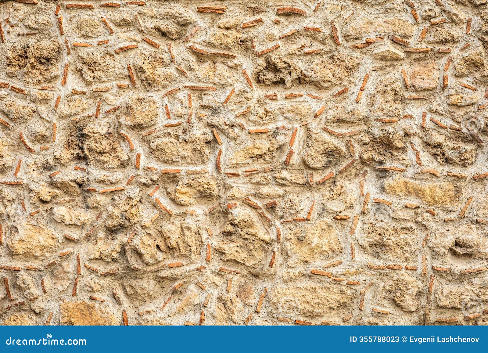 Texture of Rustic Stone and Brick Wall with Irregular Patterns Stock ...