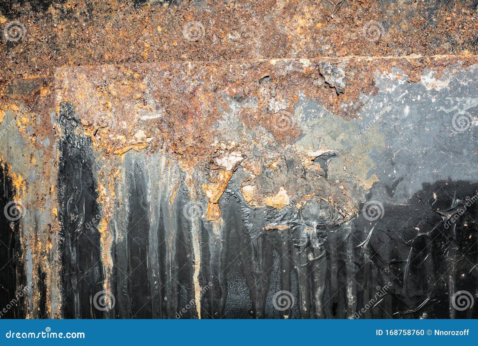 Rusty Black Metal Texture, Close-up Abstraction Background Stock Photo ...