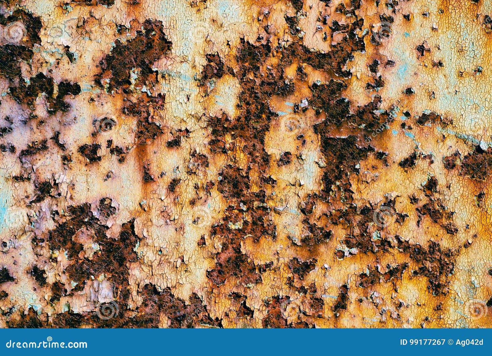 Texture of Rusty Iron, Cracked Paint on an Old Metallic Surface, Sheet ...