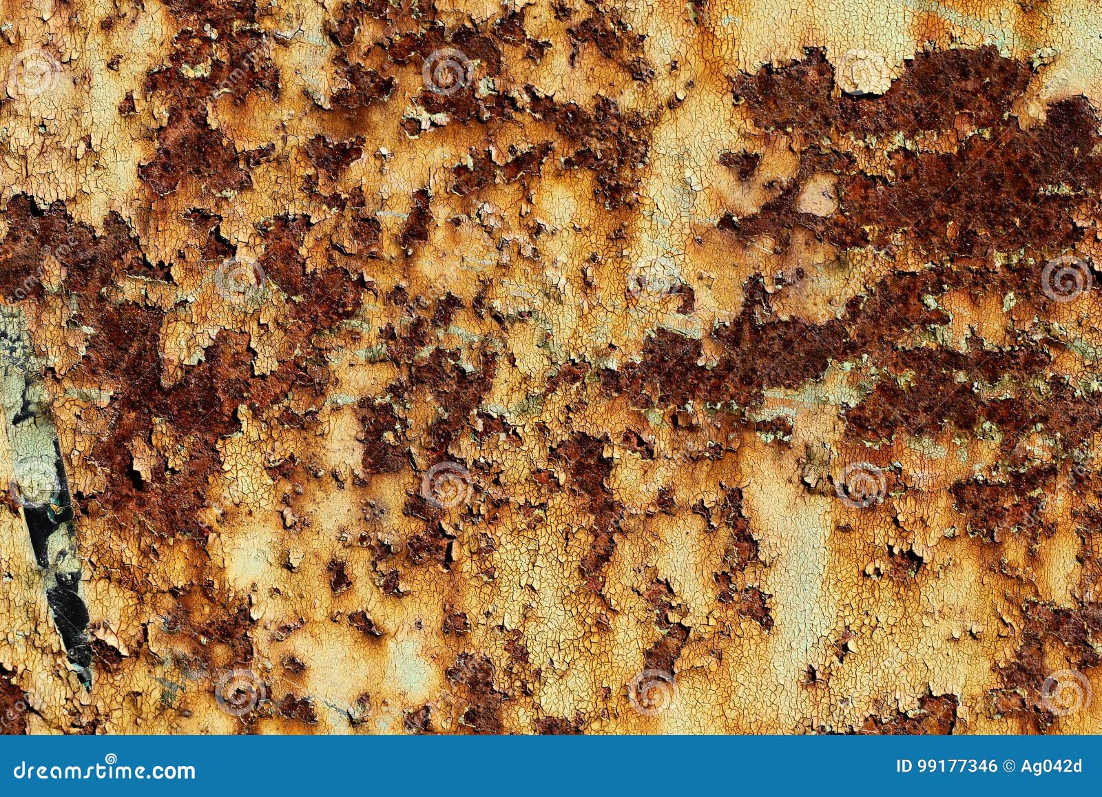 Texture of Rusty Iron, Cracked Paint on an Old Metallic Surface, Sheet ...
