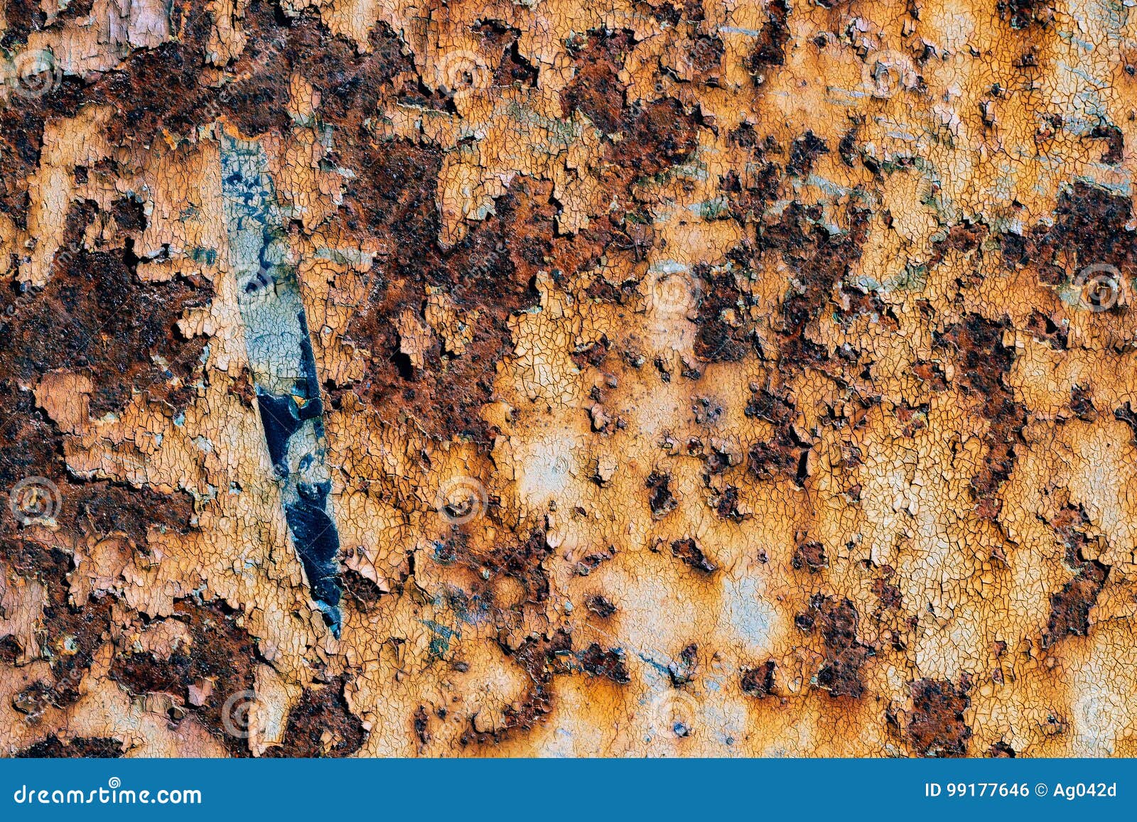 Texture of Rusty Iron, Cracked Paint on an Old Metallic Surface, Sheet ...