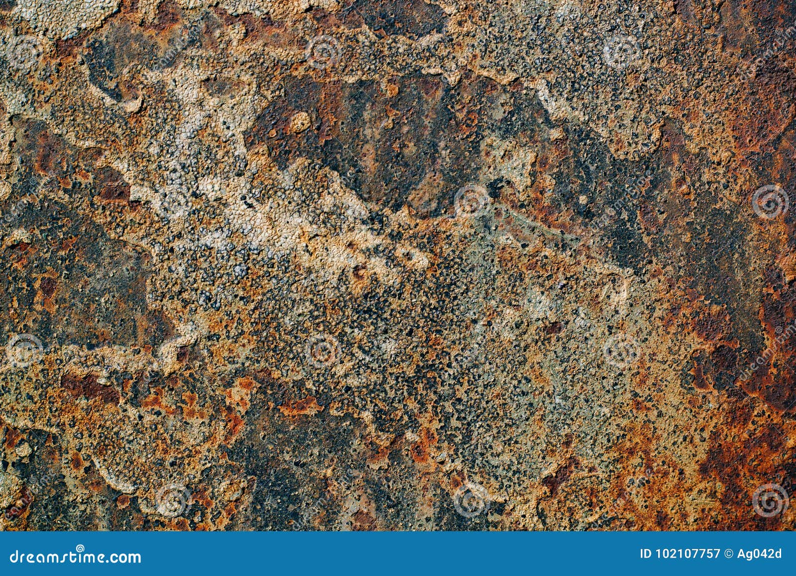 Texture of Rusty Iron, Cracked Paint on an Old Metallic Surface, Sheet ...