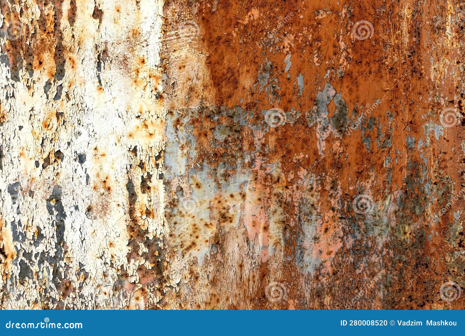 Texture of Rusty Metal with Cracked Paint. Rust Stock Photo - Image of ...