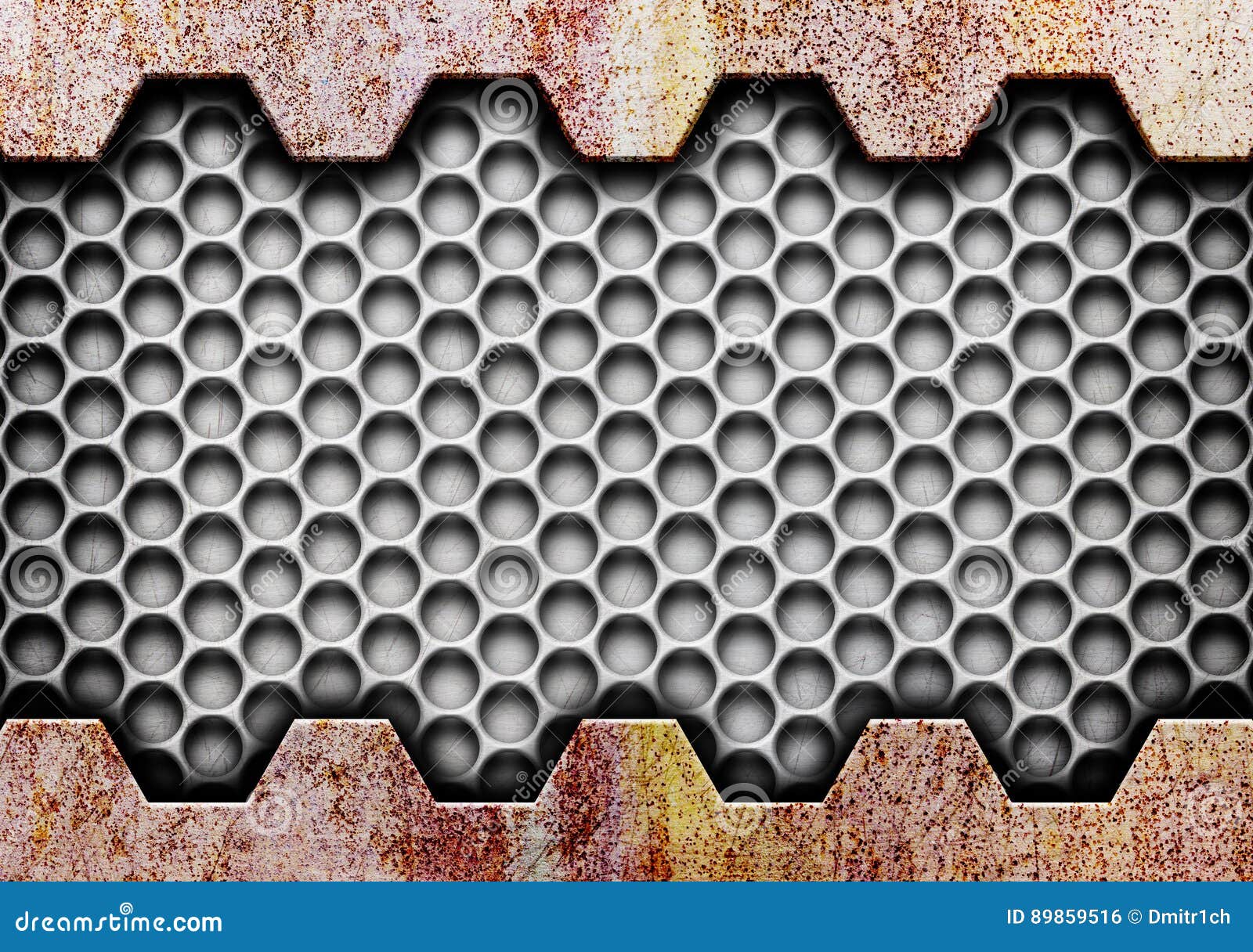 Texture Rusty Metal Grid on the Background Stock Illustration ...