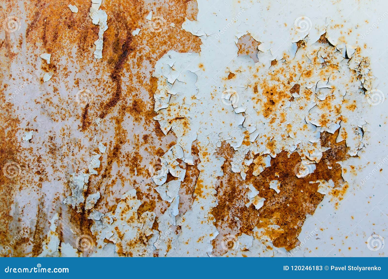Texture of Rusty Metal with Peeling Blue Paint Stock Image - Image of ...