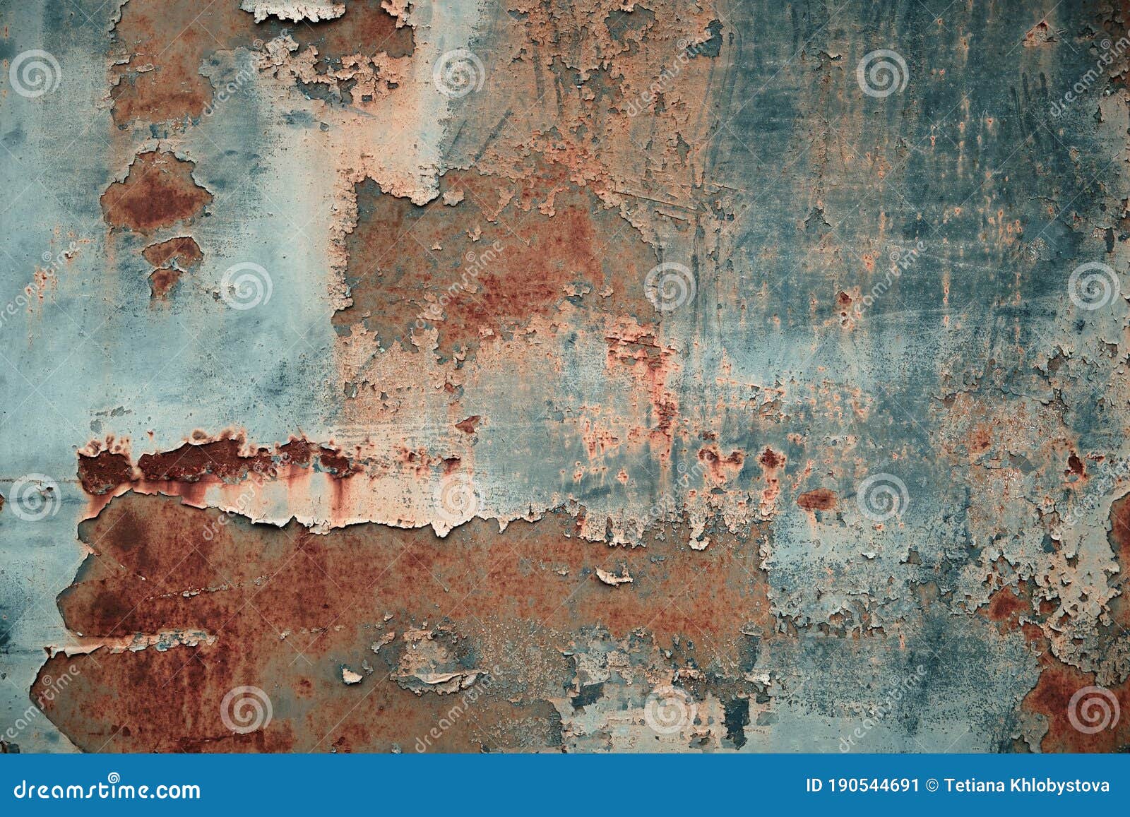 Texture of Rusty Metal with Peeling Paint Stock Image - Image of ...